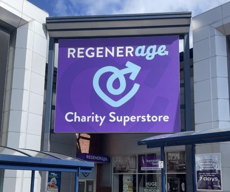Regenerage Charity Shop in Horwich, Bolton